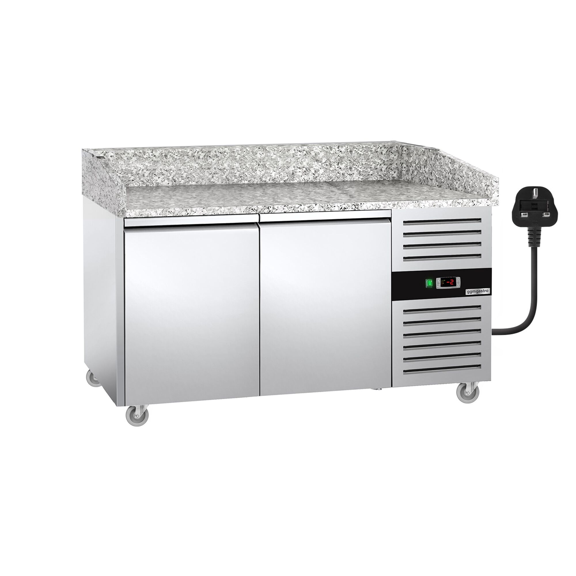 Table réfrigérée pour pizzas ECO - 1500x800mm - avec 2 portes | GGM Gastro