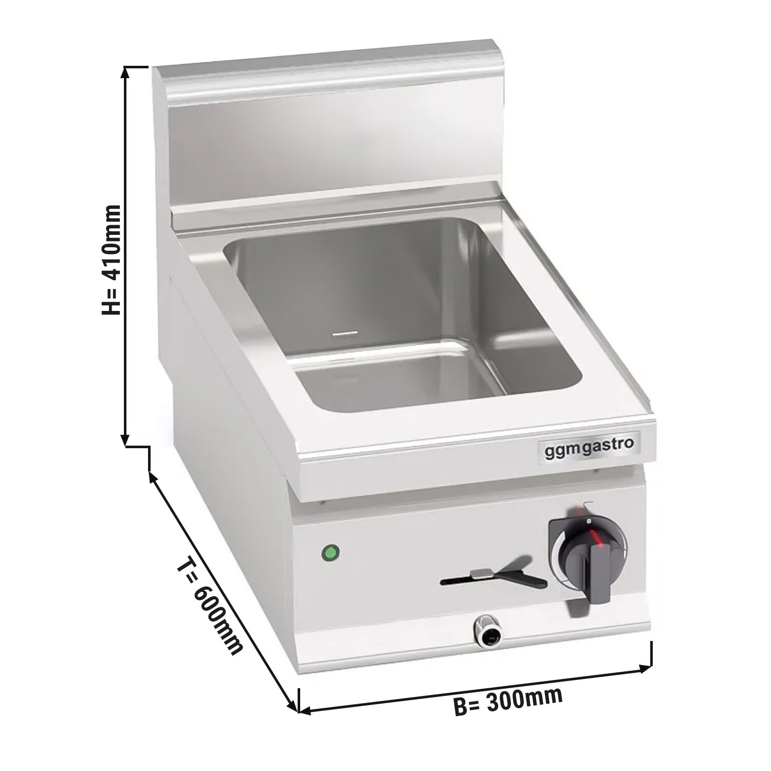 Elektro Bain-Marie - 700 Watt - 3x GN 1/4 | GGM Gastro