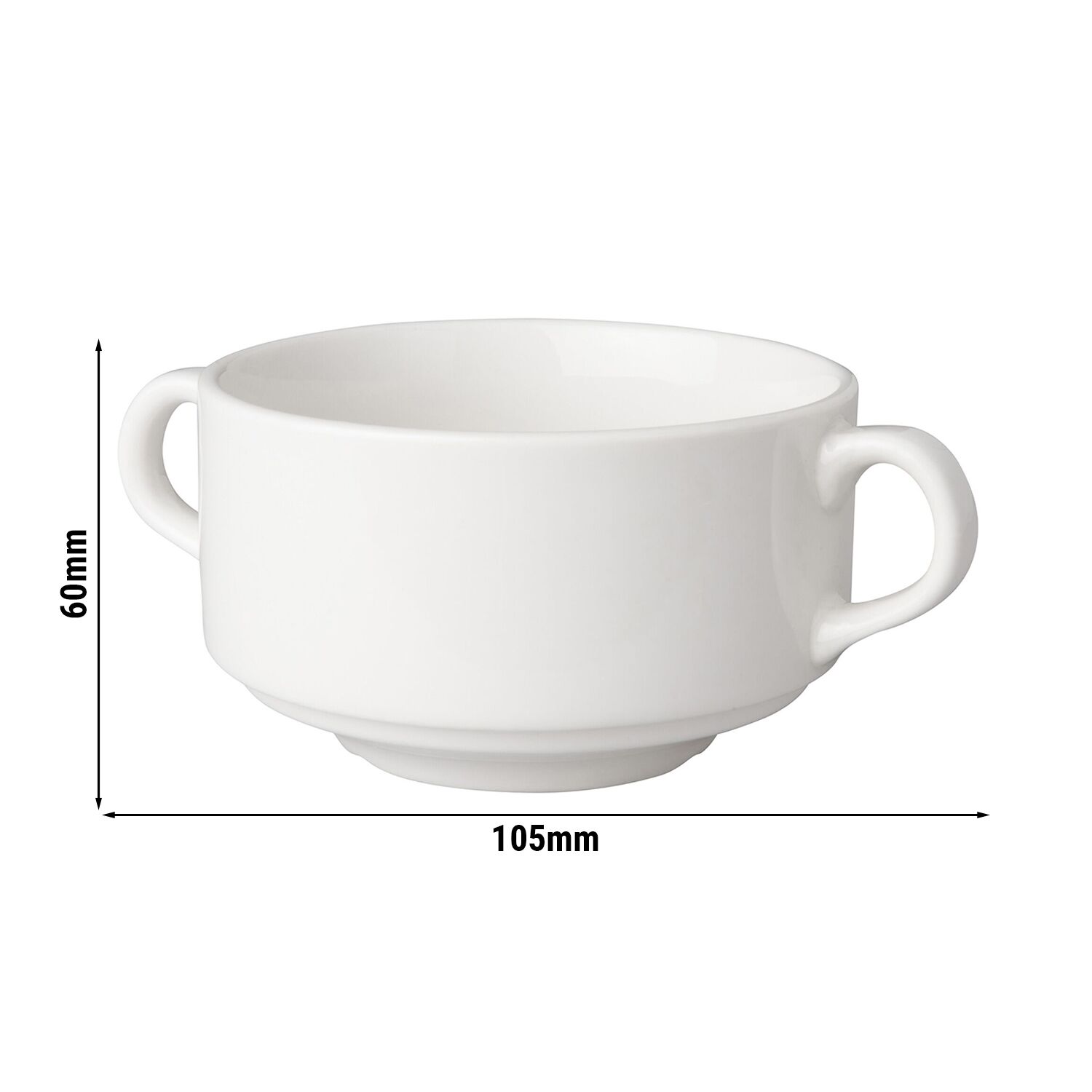 (12 piezas) Taza de sopa Mammoet - 30 cl - Blanco | GGM Gastro