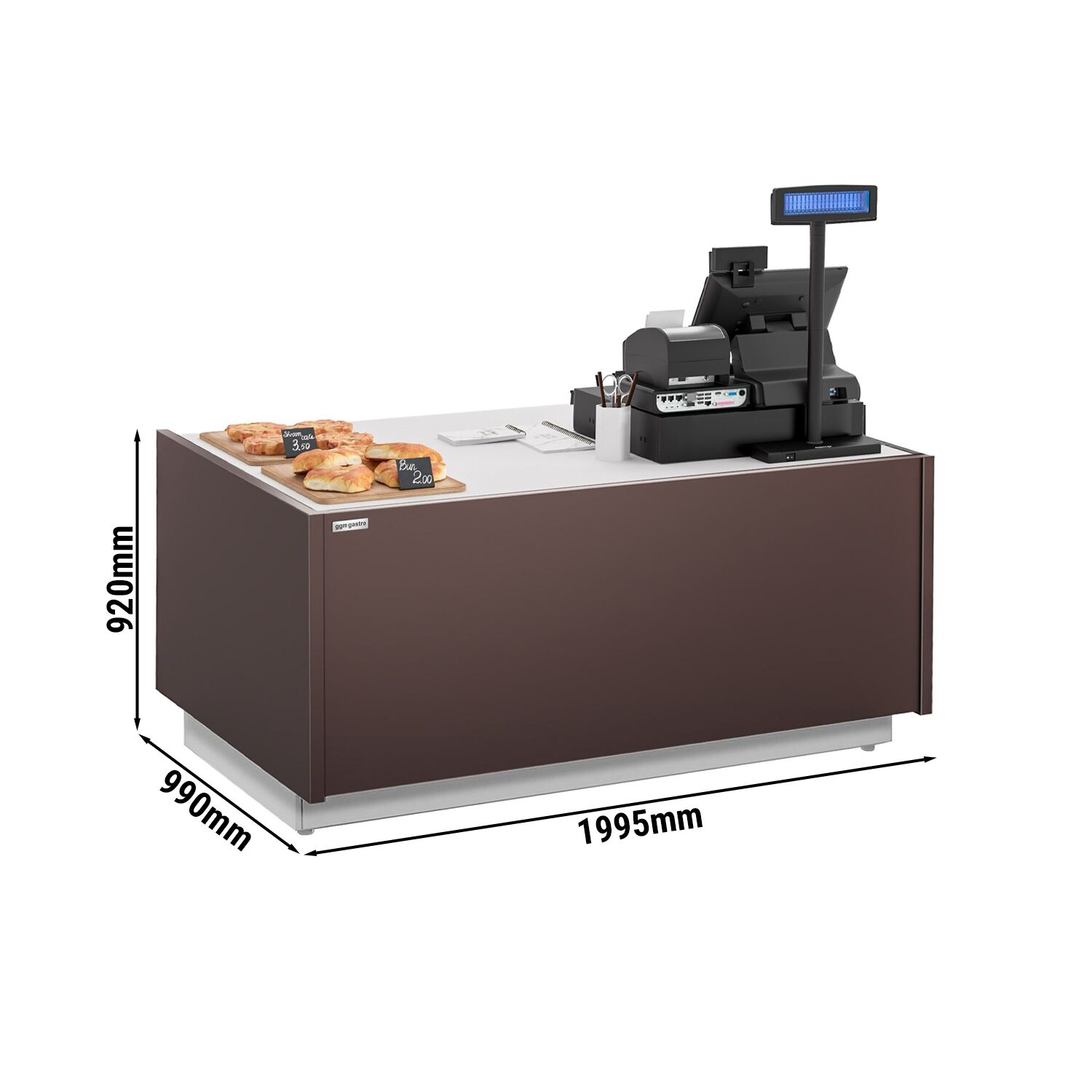 Kassadisk 1,99 x 0,81 m | GGM Gastro