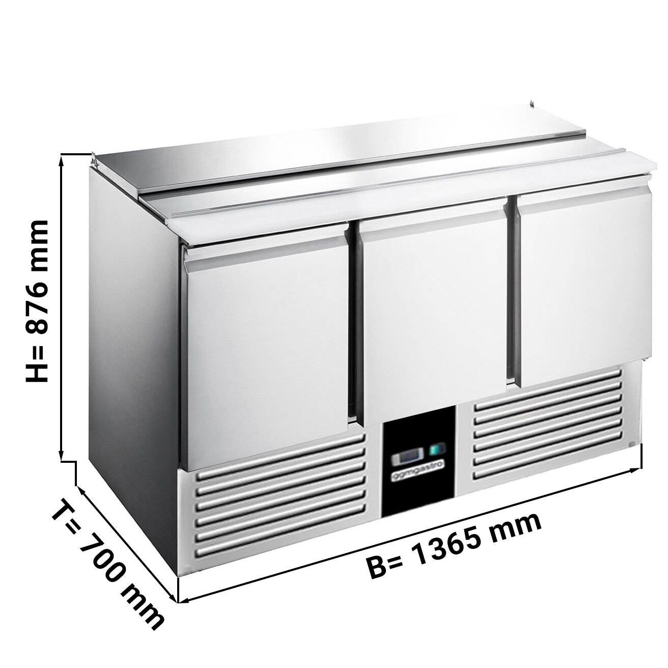Saladette Premium - 1370mm - 3 Türen | GGM Gastro