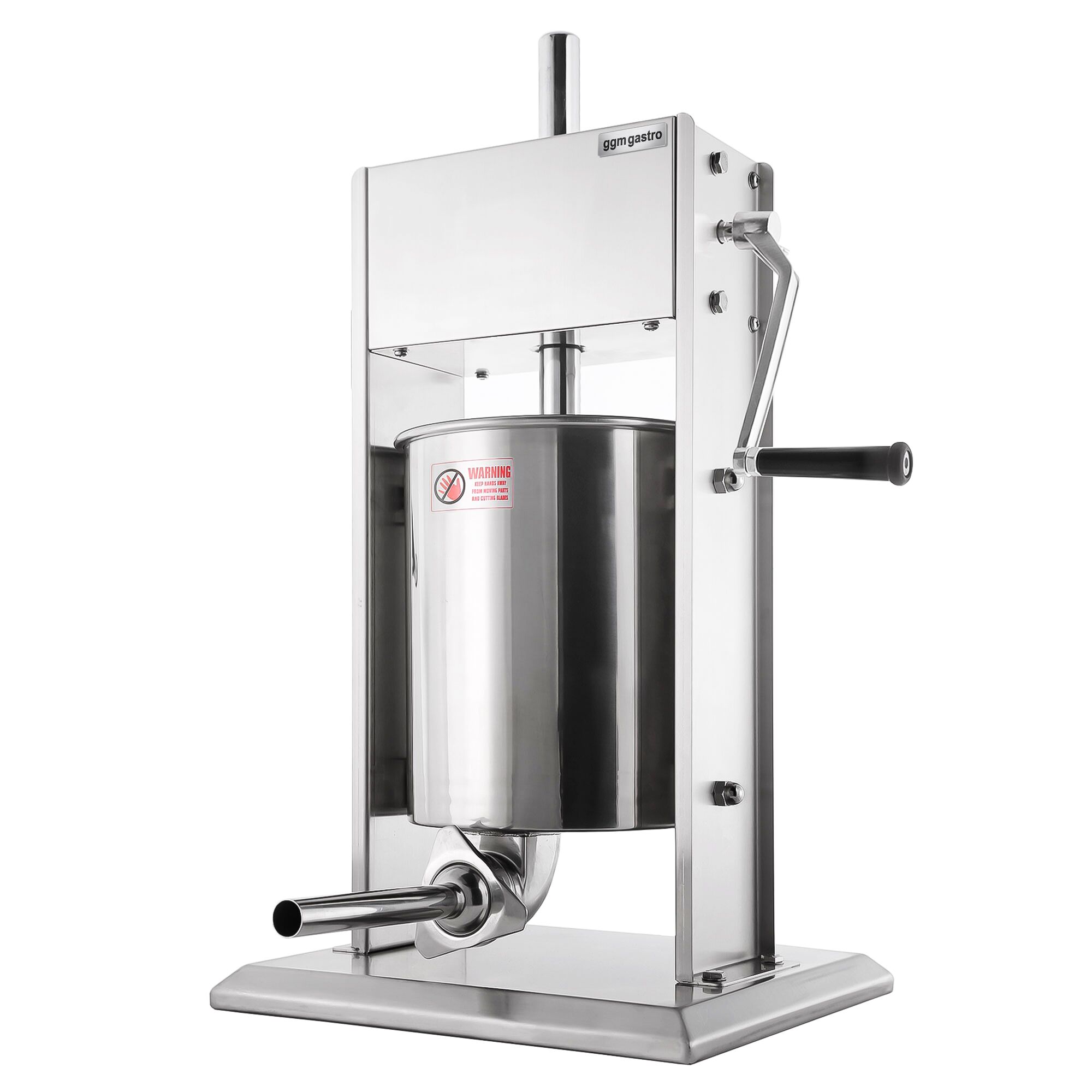 Manual sausage stuffer 7 liters stainless steel incl. 4 different funnels