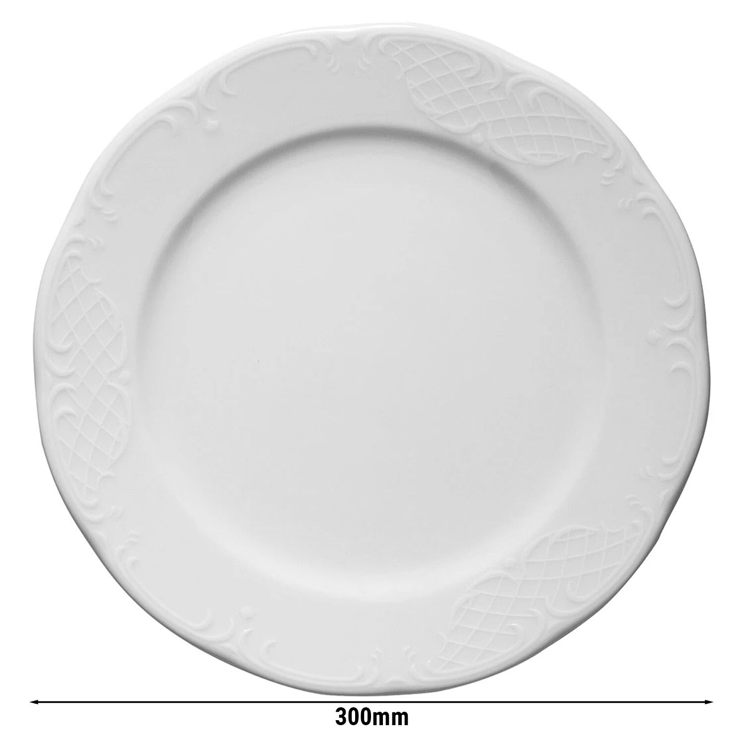 (12 Stück) CLASSICO - Teller - flach - Ø 300mm - Weiß | GGM Gastro