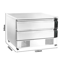 Refrigerated Undercounter Unit +2 ~ +8 °C – 1230mm – 2 Drawers – 6x GN ...