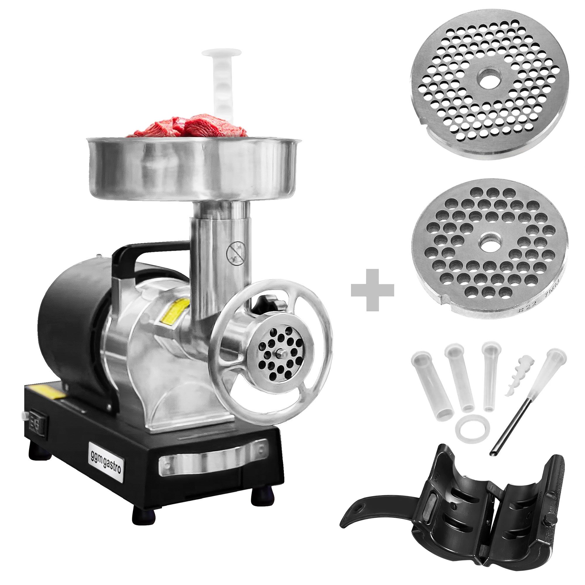 Elektrischer Fleischwolf 12 - 200-240kg/h - 550 Watt | GGM Gastro