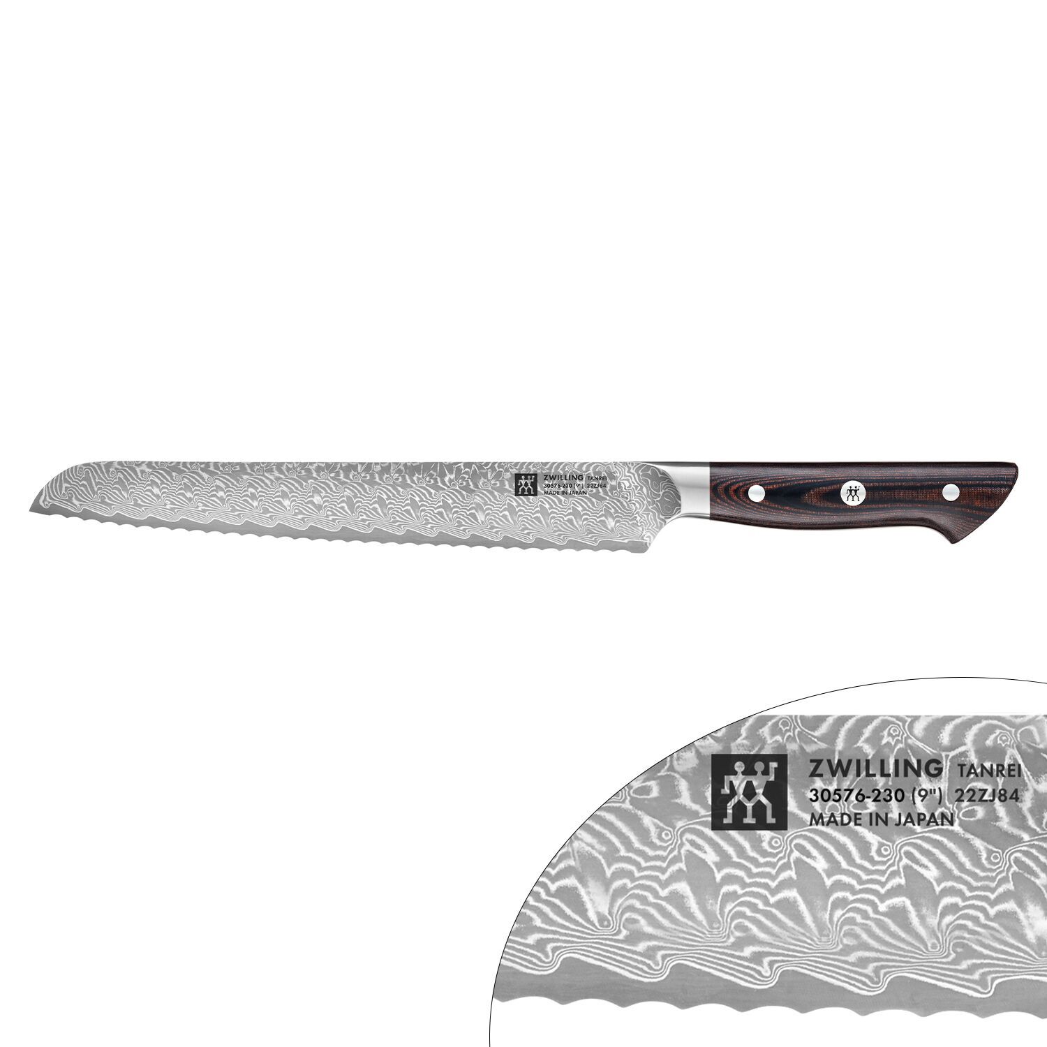 ZWILLING | TANREI - Brotmesser - mit Wellenschliff - Klinge: 230mm | GGM Gastro