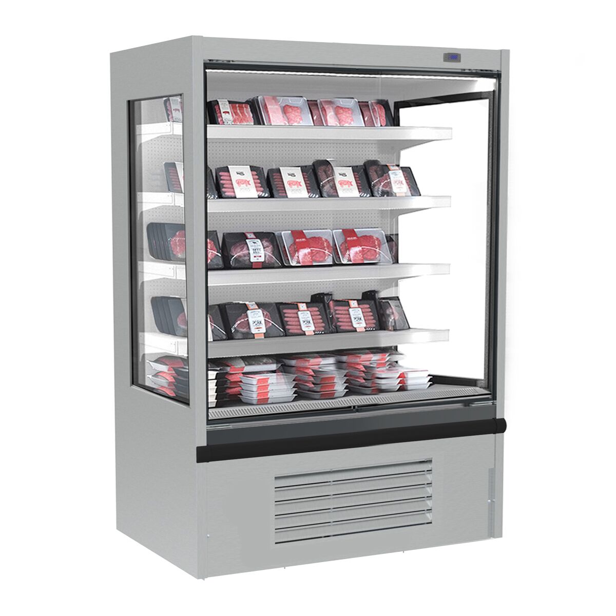 Commercial wall-mounted refrigerated display shelving - 938 mm - 341 ...